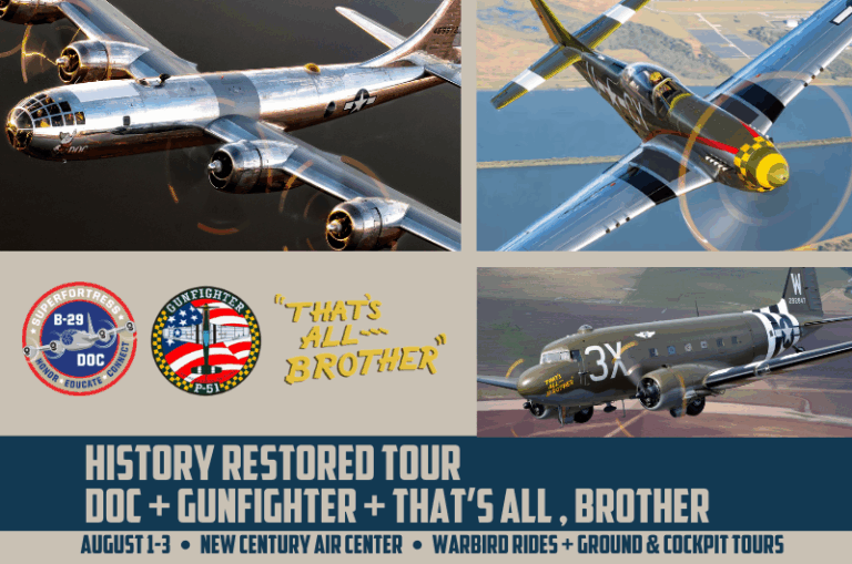 B-29 DOC will return to Kansas City area with three historic aircraft